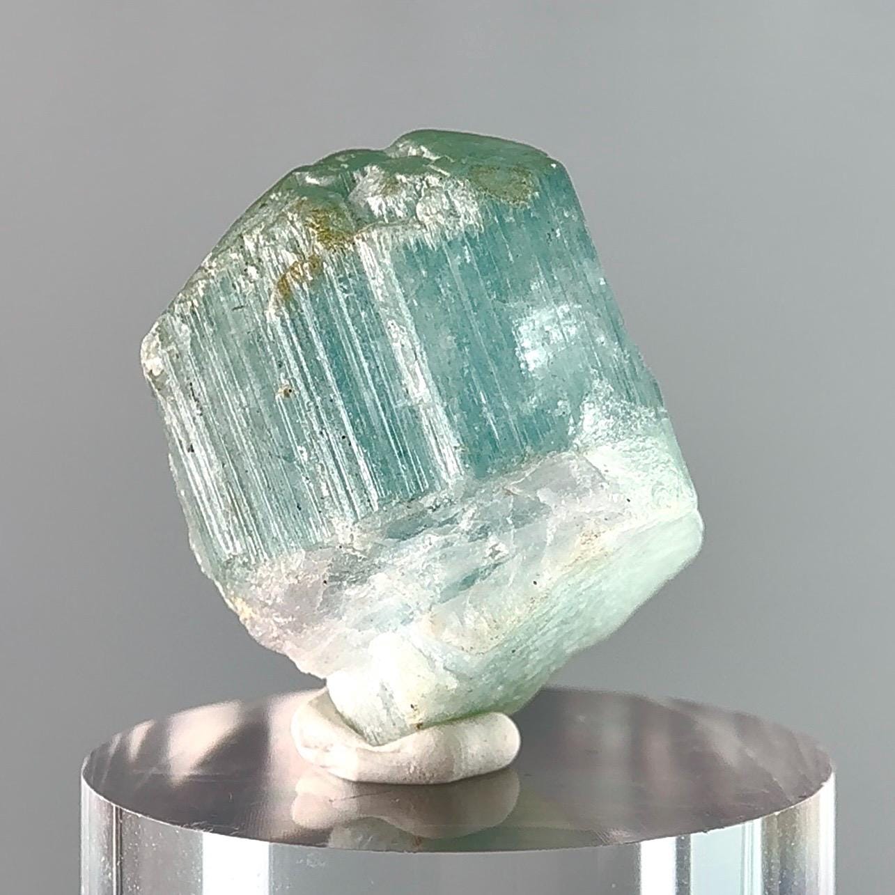 Bicolor Indigolith Turmalin Kristall - Seafoam Blau-Grüner Edelstein ...