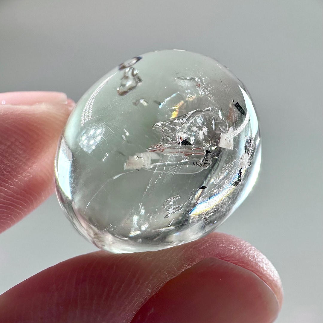 2 Moving Bubbles Rare High Grade Manifestation Rainbow Enhydro Quartz ...