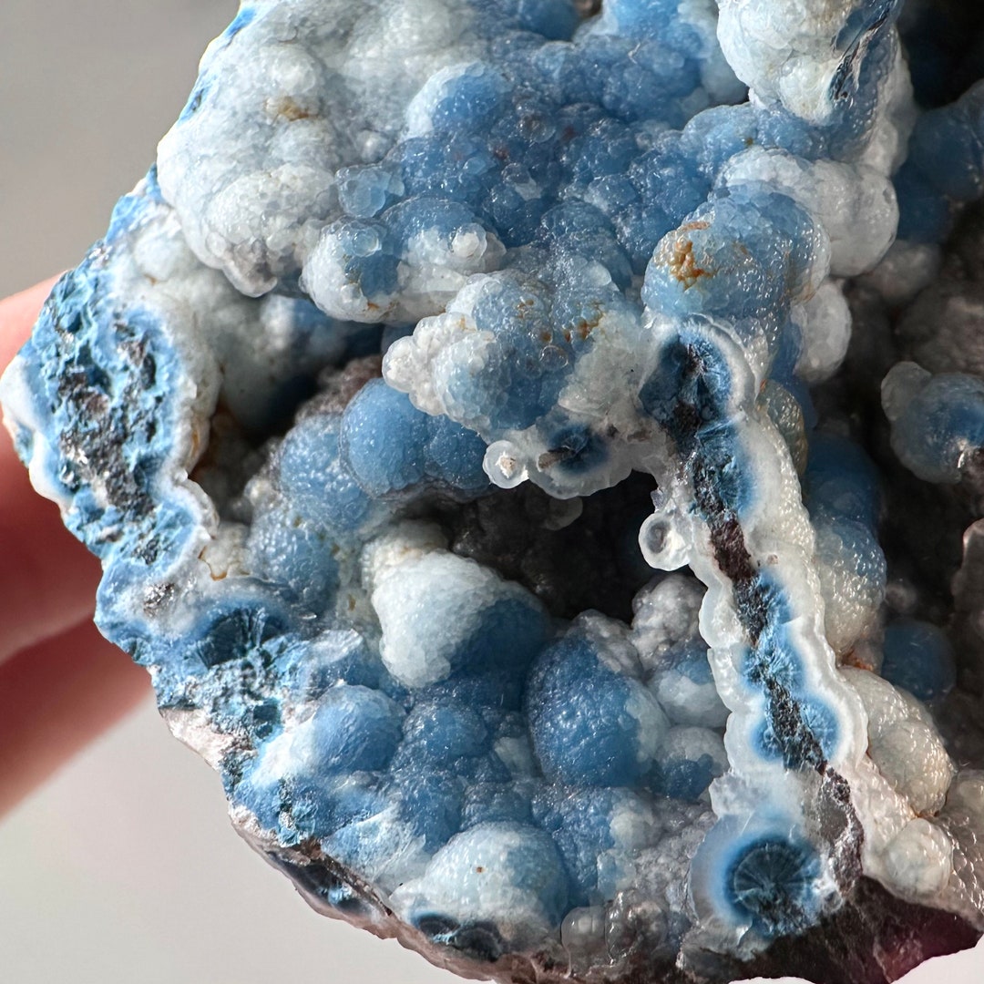 Stunning Botryoidal Cerulean & Baby Blue Shattuckite on Goethite Matrix ...