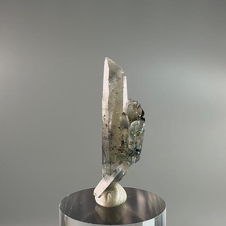 Rare Blue Phantom Malawi Smoky Quartz Cluster - Riebeckite Amphibole ...