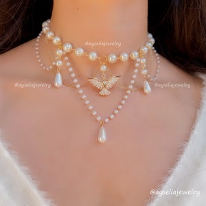 Royalcore Necklace, Bridgerton Jewelry, Bride Jewelry, Coquette ...