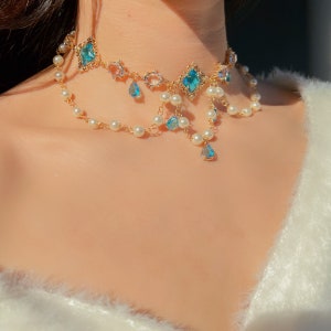 Royalcore Necklace, Bridgerton Jewelry, Bride Jewelry, Coquette ...