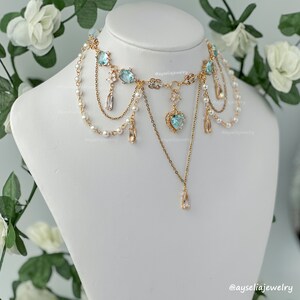 Royalcore Necklace, Bridgerton Jewelry, Bride Jewelry, Coquette ...