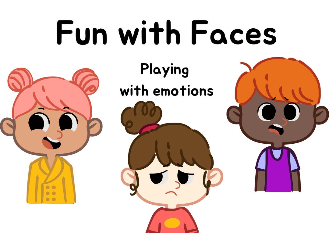 Fun With Faces | Preschool Kid's Emotions Learning Activity - Etsy