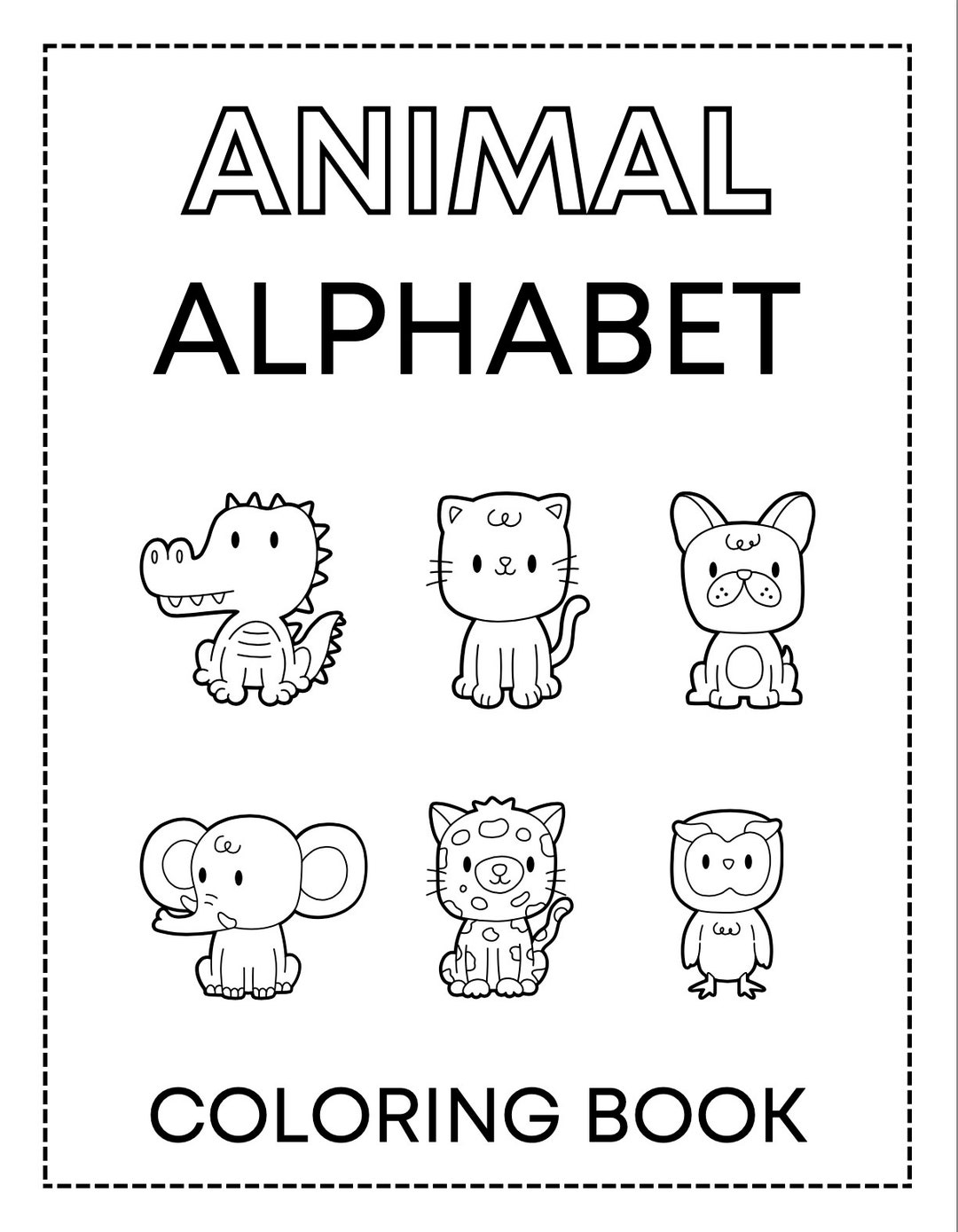 Animal Alphabet Coloring Book - Etsy