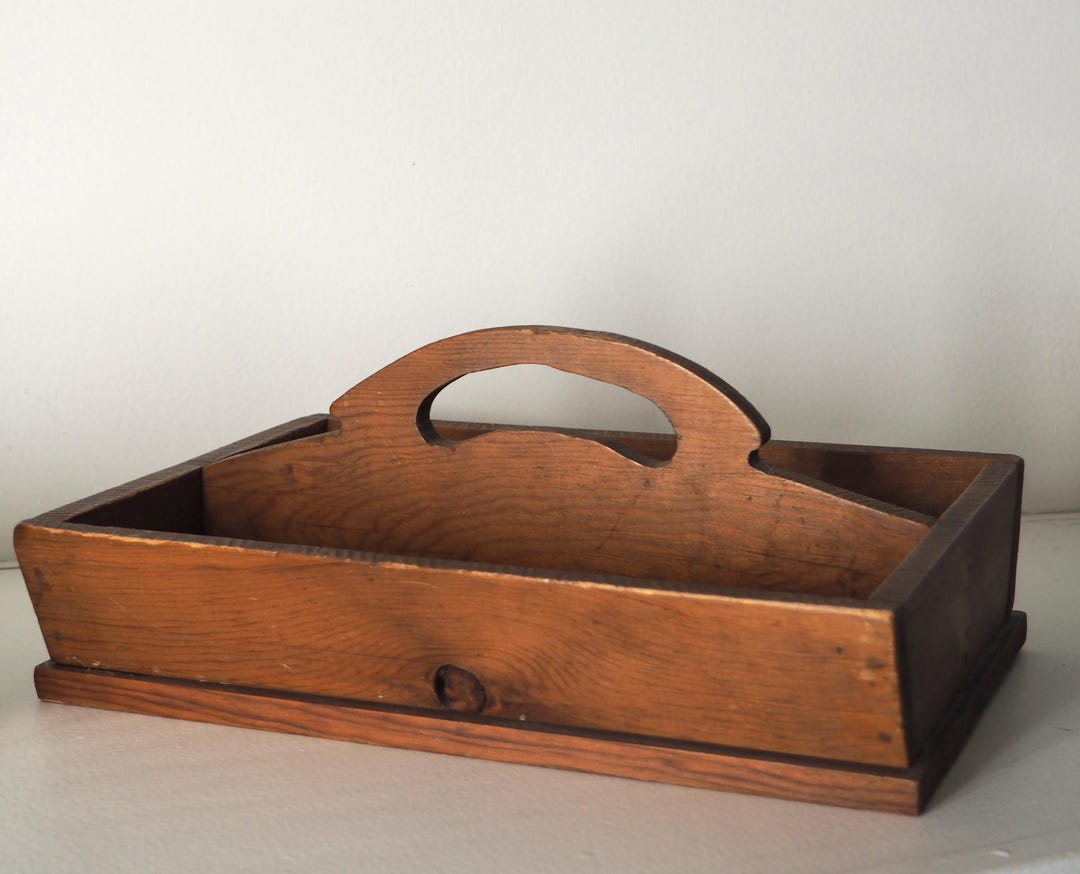 Primitive Hand-carved Wooden Tool Tray - Antique Serving Tray ...