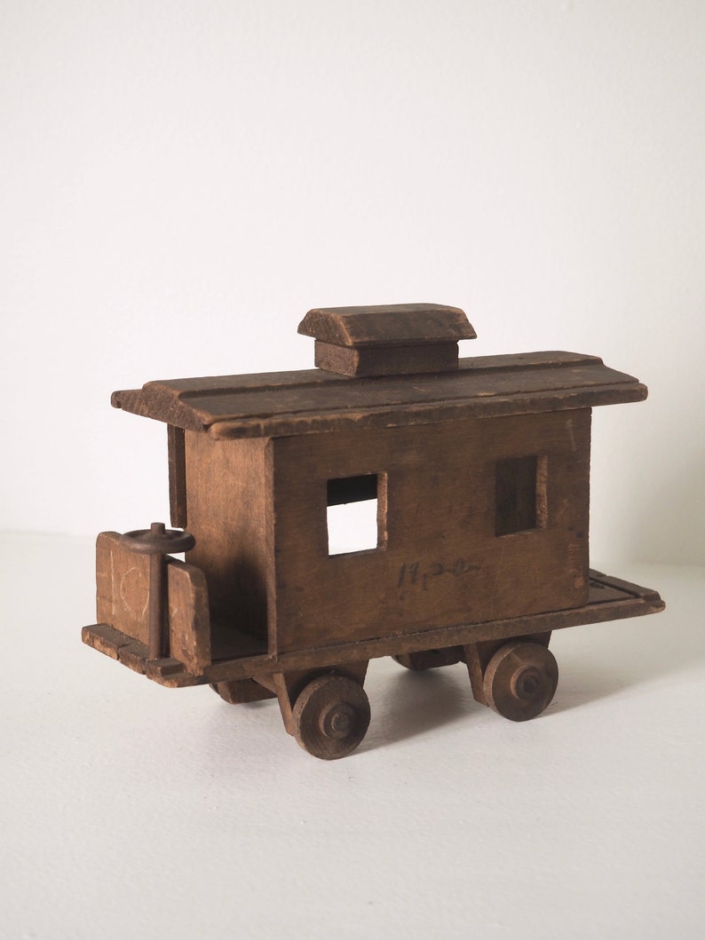 1920s Handmade Wooden Toy Train Set: Primitive Rustic Decor - Etsy