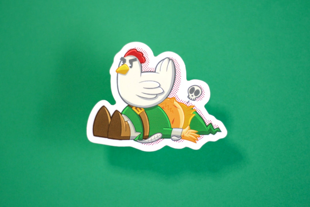 Cute Link & Cucco Vinyl Sticker From Legend of Zelda for Laptop, Water ...