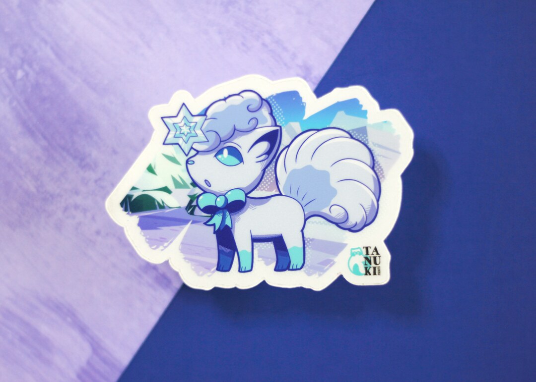 Alola Vulpix Vinyl Sticker From Pokemon for Laptop, Water Bottle and ...