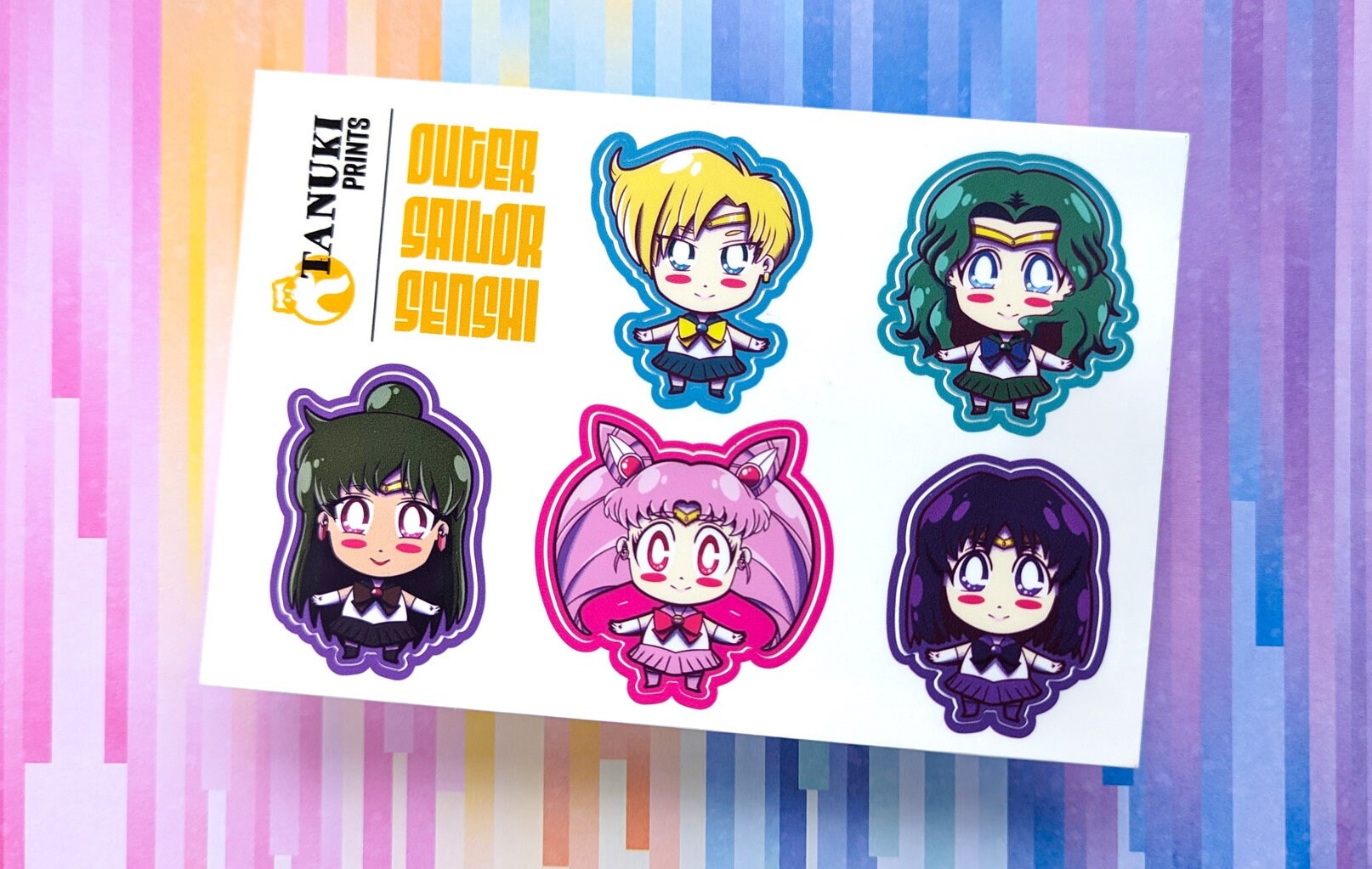Sailor Moon Outer Senshi Vinyl Sticker Sheet for Laptop, Water Bottle ...