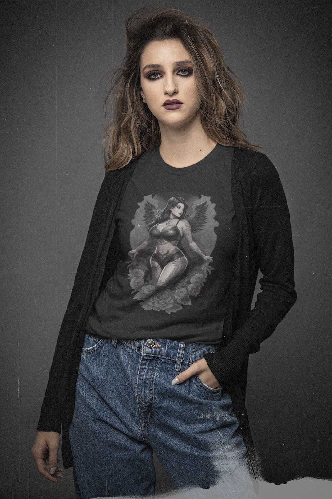 Fallen Angel Shirt, Gothic T-shirt, Dark Angel Apparel - Etsy