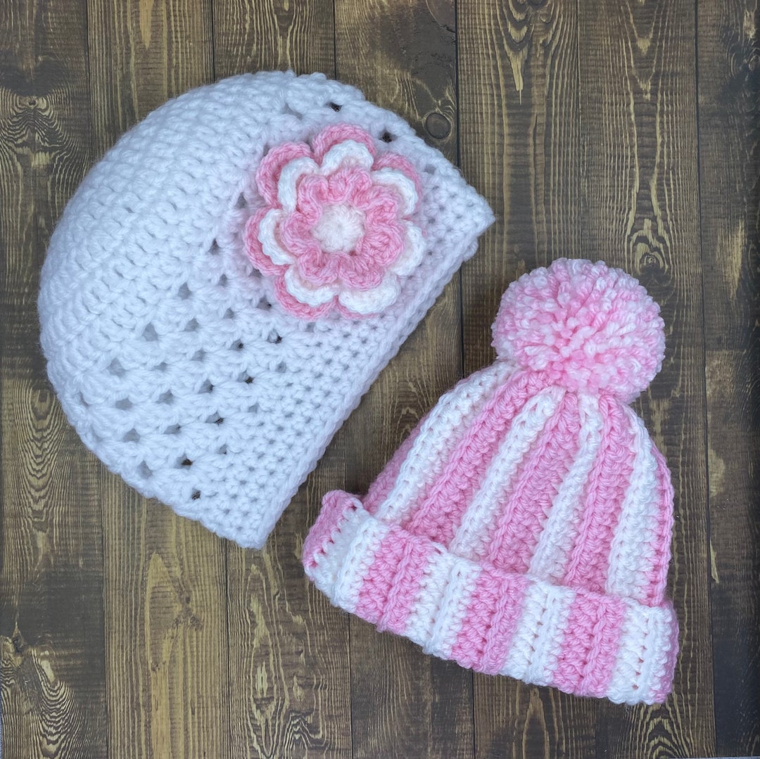 2 Hats, Mix and Match Size and Colors, Baby Beanies, Baby Hat, Infant ...