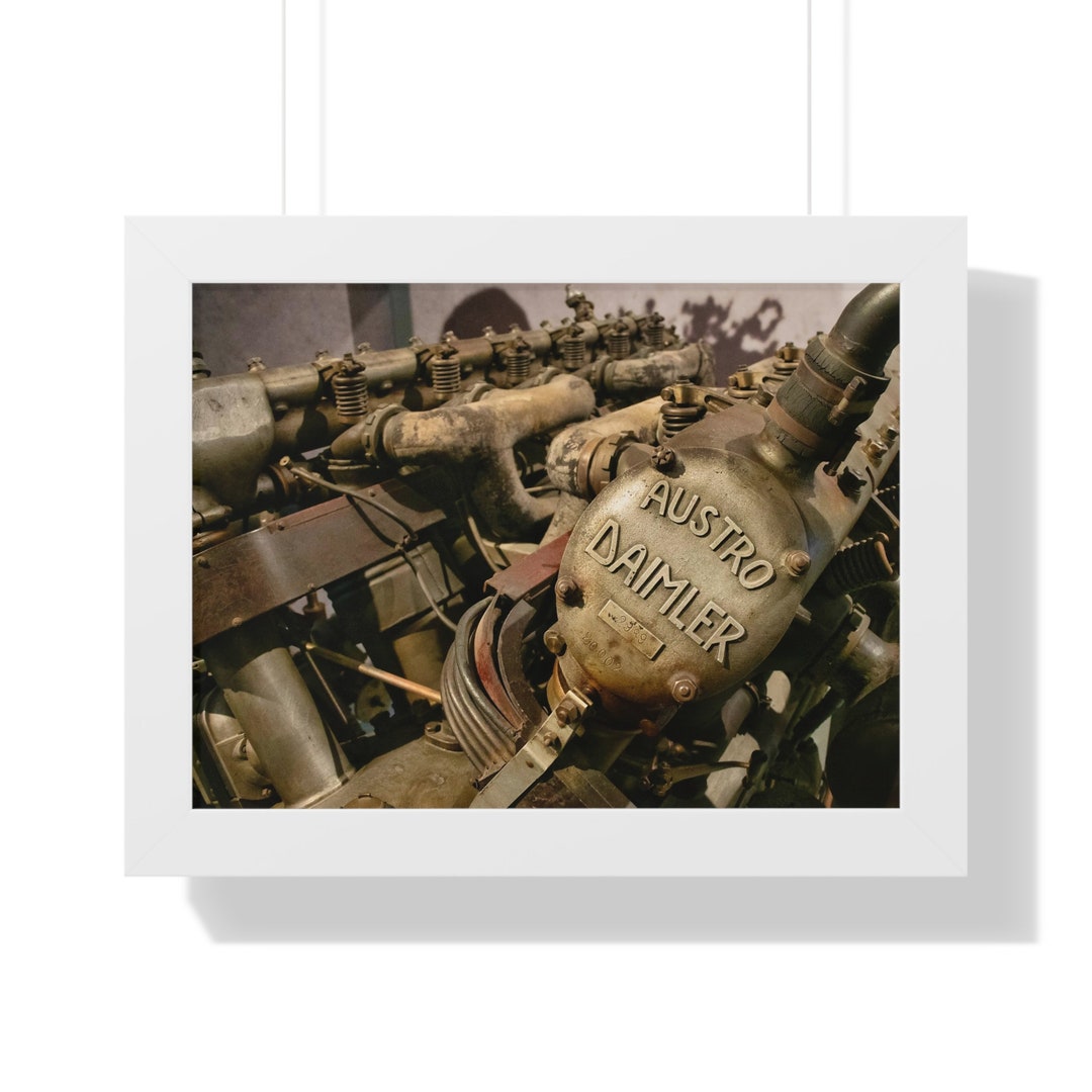 Austro Daimler Aircraft Engine Framed Horizontal Fine Art Photography ...