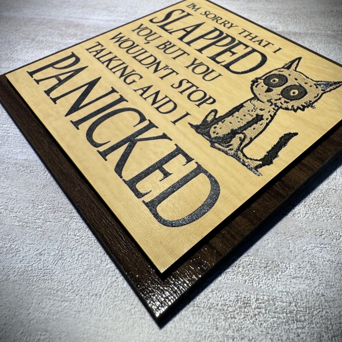 Funny "sorry I Slapped You" Plaque - Humor Wall Art - Etsy