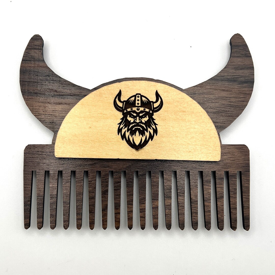 Nordic Viking Inspired Walnut and Maple Hardwood Beard Comb - Etsy