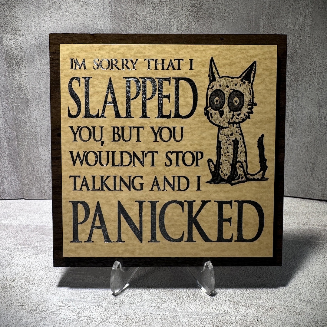 Funny "sorry I Slapped You" Plaque - Humor Wall Art - Etsy