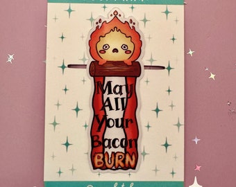 Cute Calcifer Magnetic Bookmark Kawaii Studio Ghibli Bookmark Magnetic ...