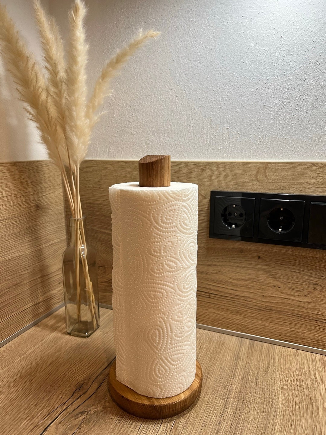 Kitchen Roll Holder Oak, Deco Kitchen, Paper Towel Holder - Etsy