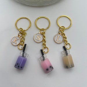 Customized Boba Keychain, Bubble Tea Keychain, Milk Tea Keychains, Taro ...