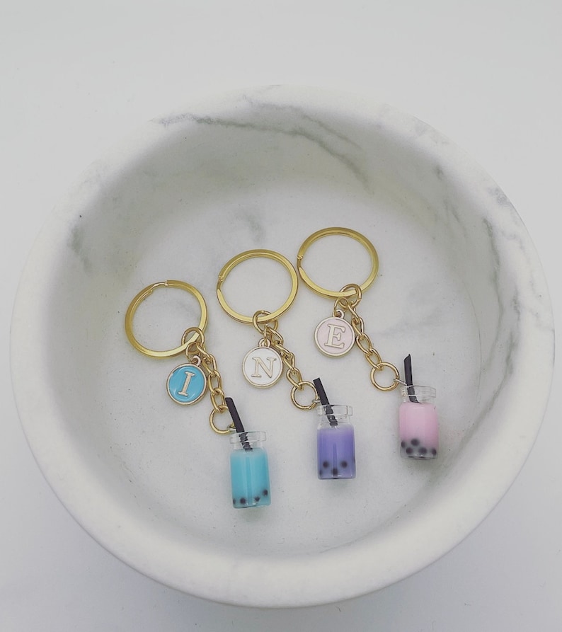 Customized Boba Keychain Bubble Tea Keychain Milk Tea - Etsy