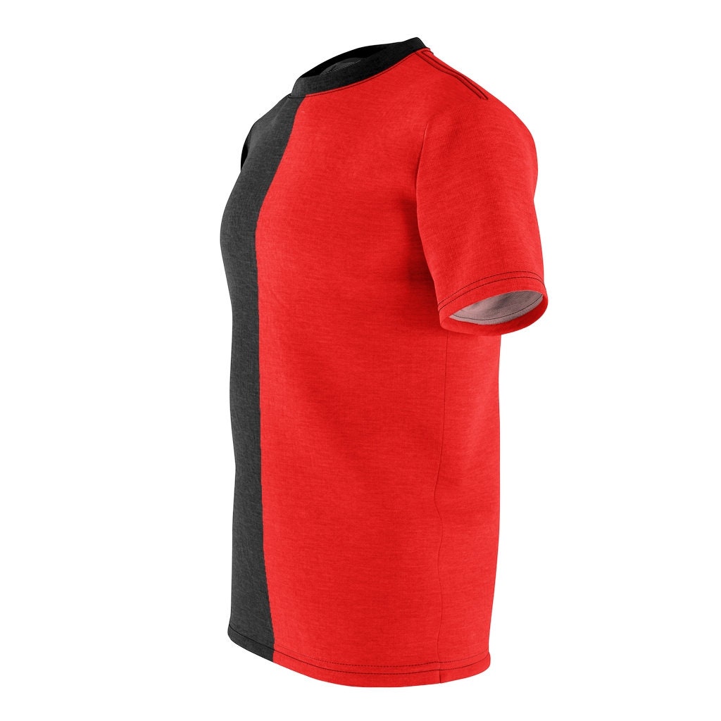 Half Black & Half Red Two Tone Adult Split Tee Half and Half Shirt - Etsy