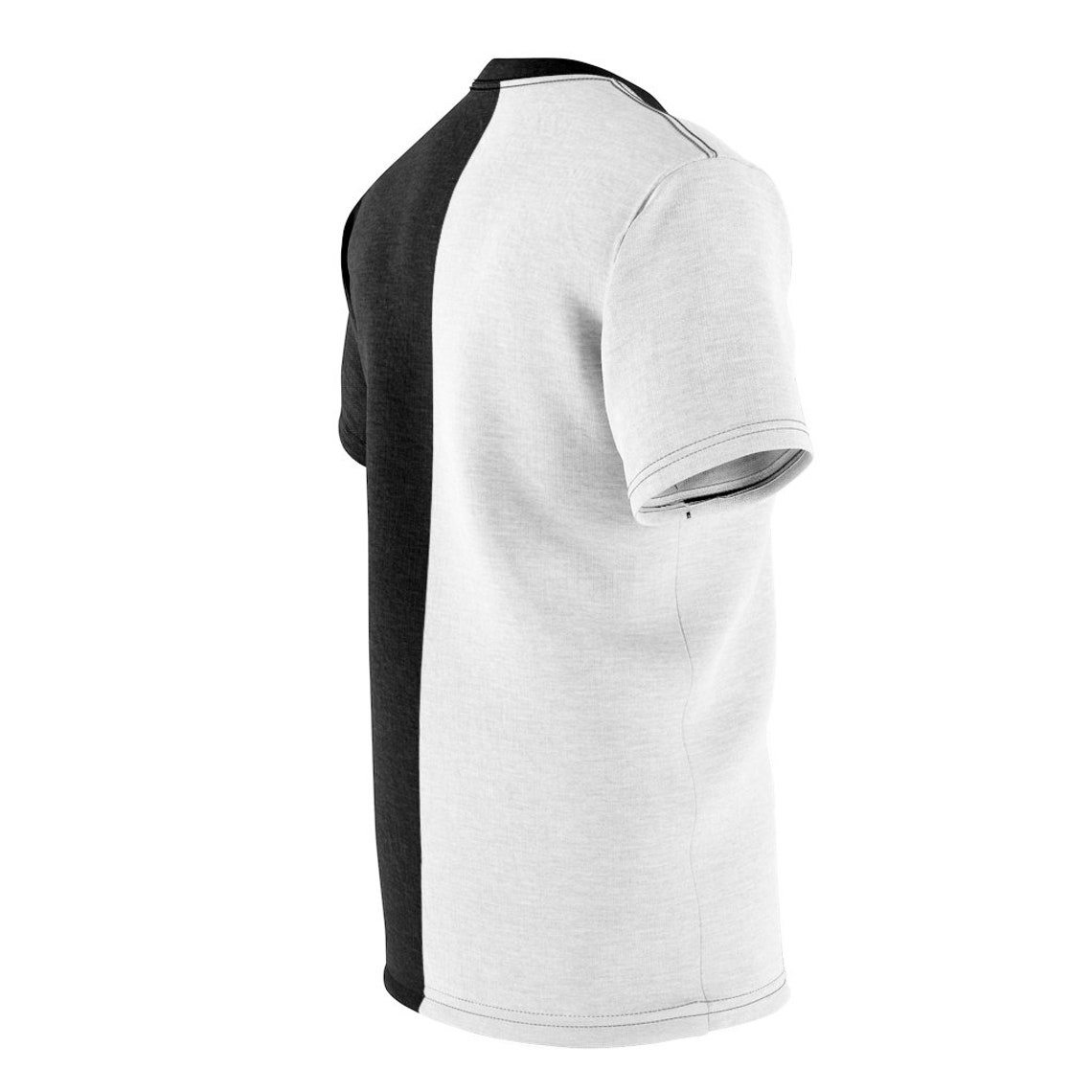 Half Black Half White Shirt Unisex Two Color Split T-shirt White ...