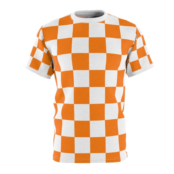 Checkerboard Shirt Orange and White - Etsy