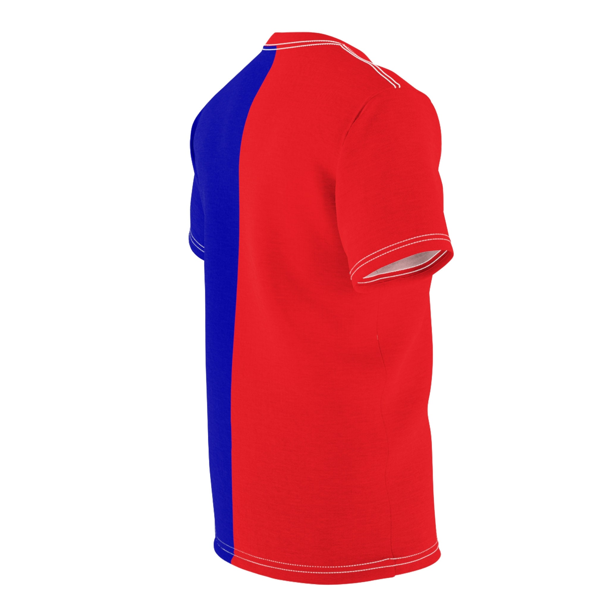 Super Hero Shirt Half Red & Half Royal Blue Adult Split Tee Half and ...