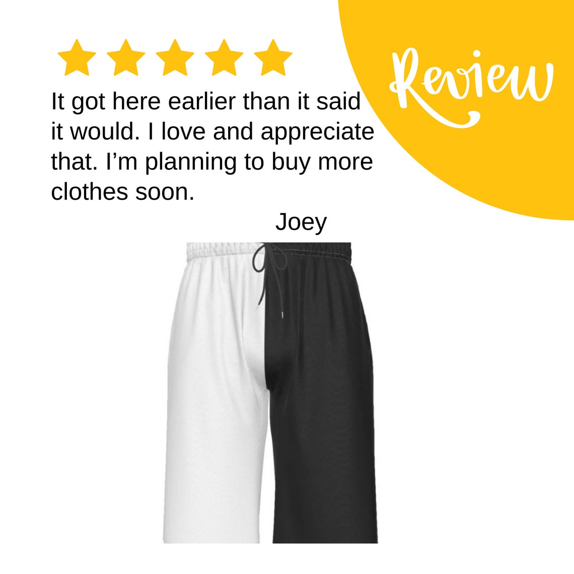 Black and White Two Color Split Men's Over-the-knee Shorts - Etsy