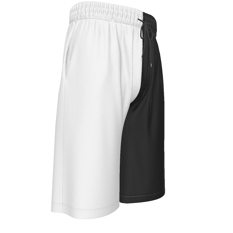 Black and White Two Color Split Men's Over-the-knee Shorts - Etsy