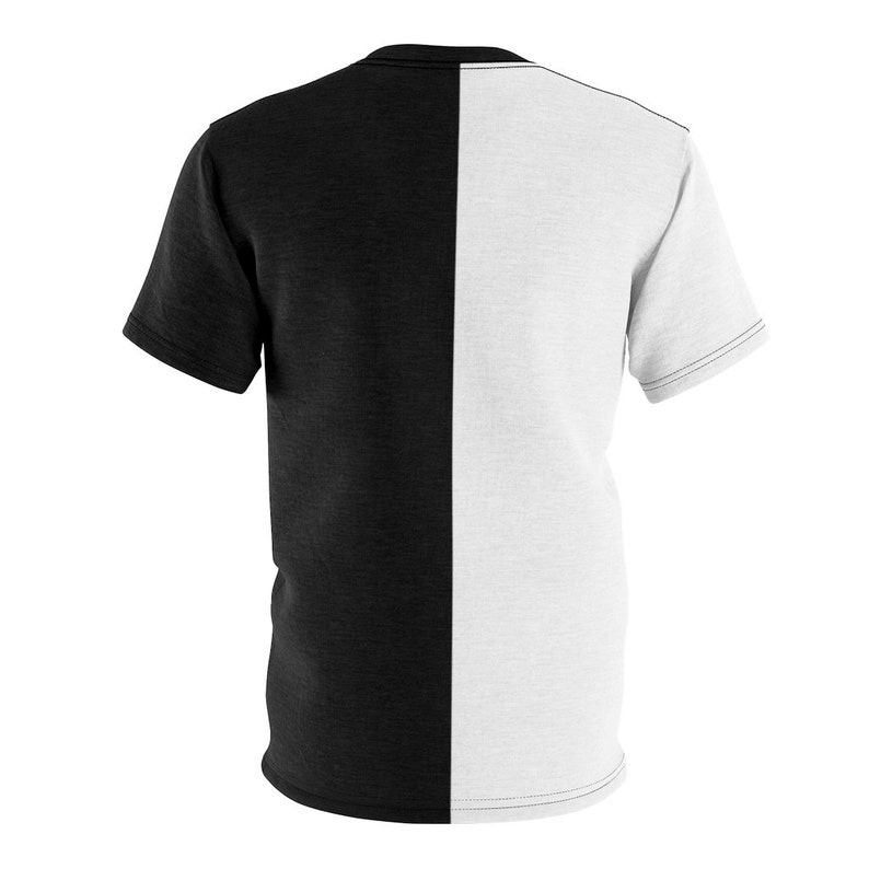 Half Black Half White Shirt Unisex Two Color Split T-shirt White ...