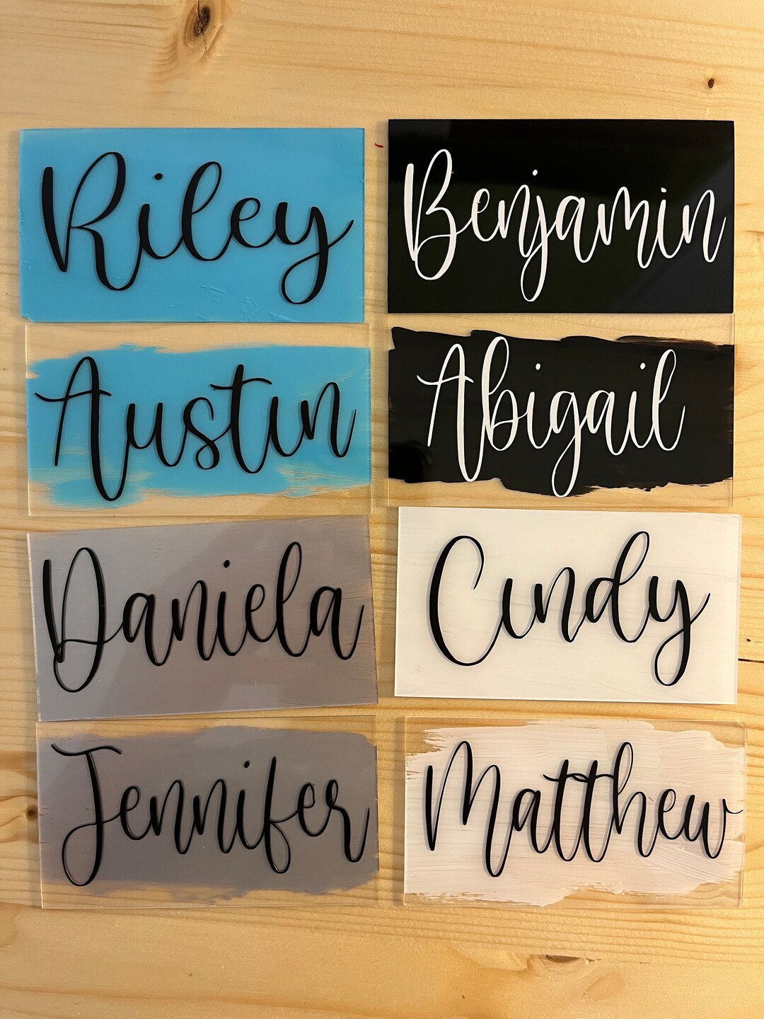 Wedding Place Cards / Name Placeholders / Modern Place Cards ...