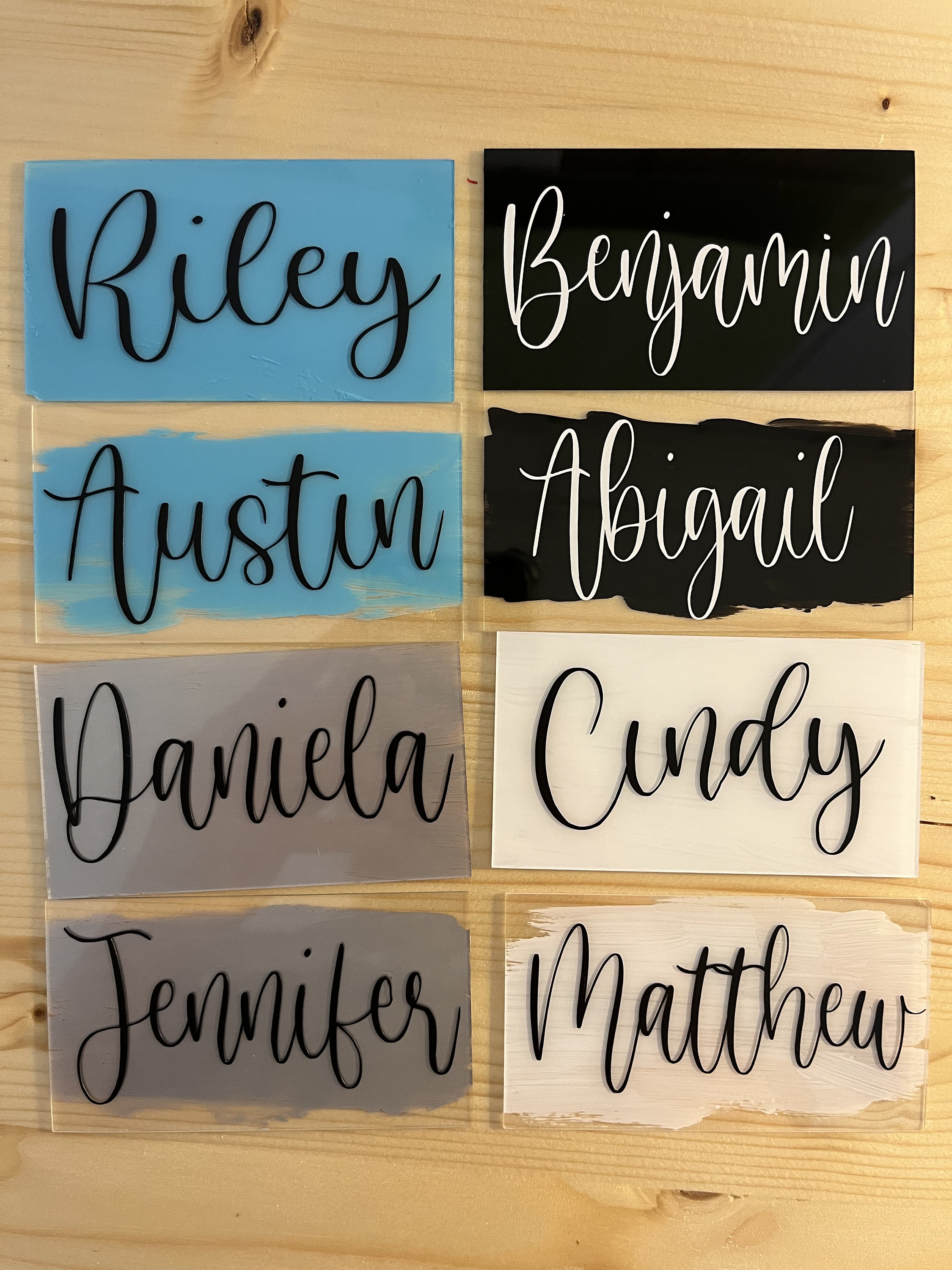 Wedding Place Cards / Name Placeholders / Modern Place Cards ...