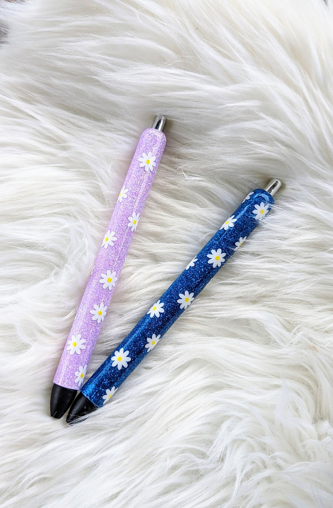 Personalized Daisy Glitter Pens - Etsy