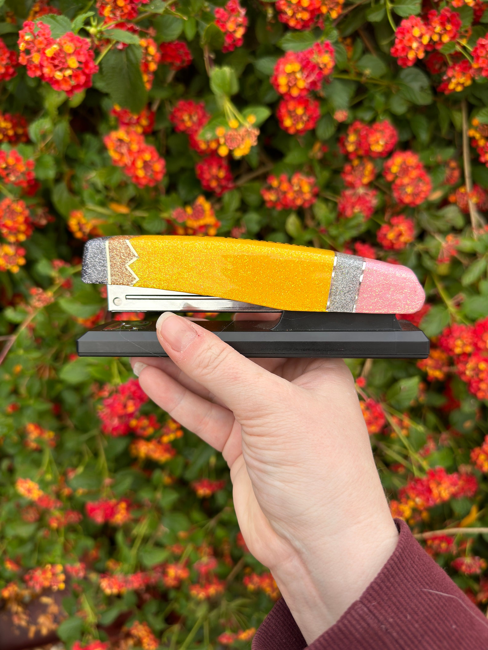 Personalized Custom Pencil Glittered Resin Staplers - Etsy