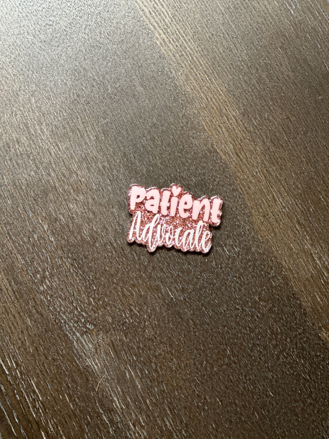 Custom Patient Advocate Glitter Badge Reel Unique Sparkly Acrylic ID ...