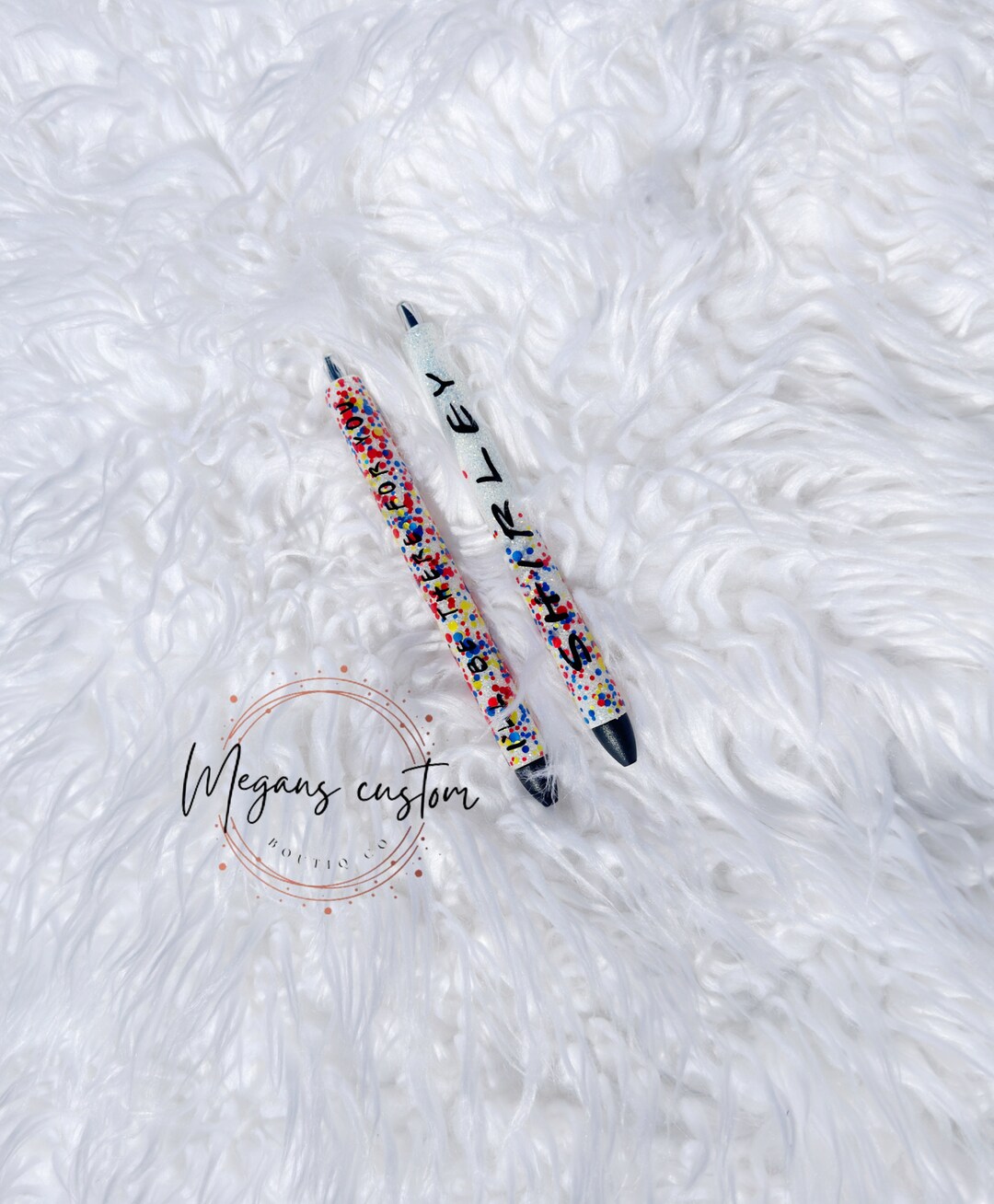 Personified Friends Inspired Dotted Epoxy Glitter Pens - Etsy