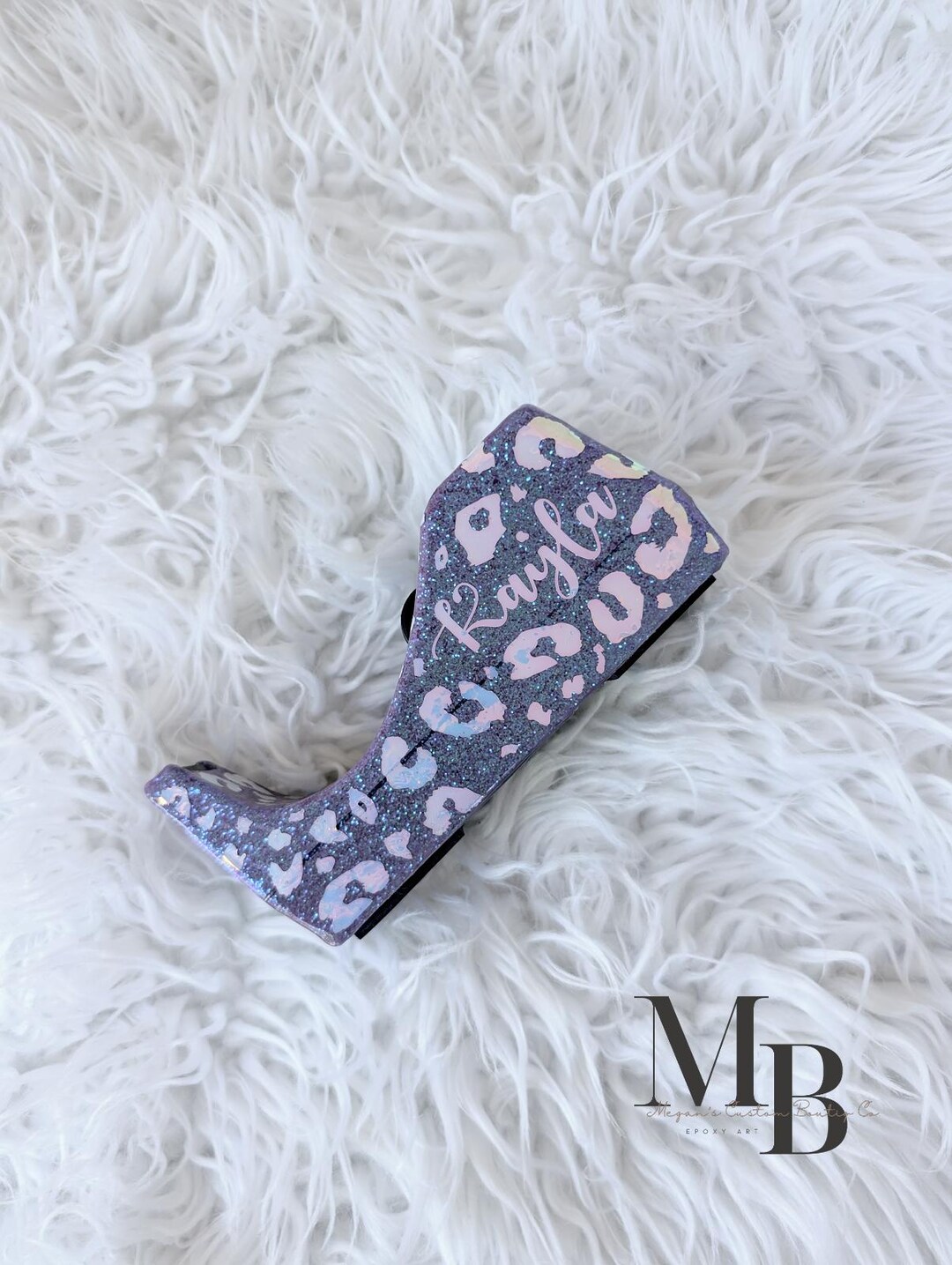 Custom Glitter Cheetah Tape Dispenser | Handmade Animal Print Desk ...