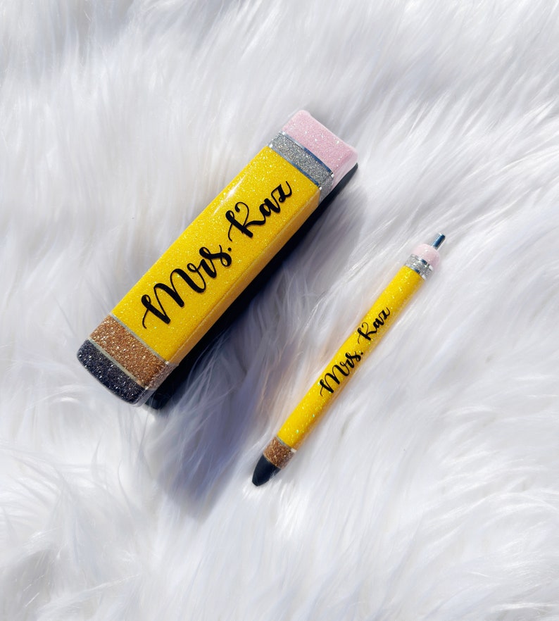 Personalized Custom Pencil Glittered Resin Staplers - Etsy