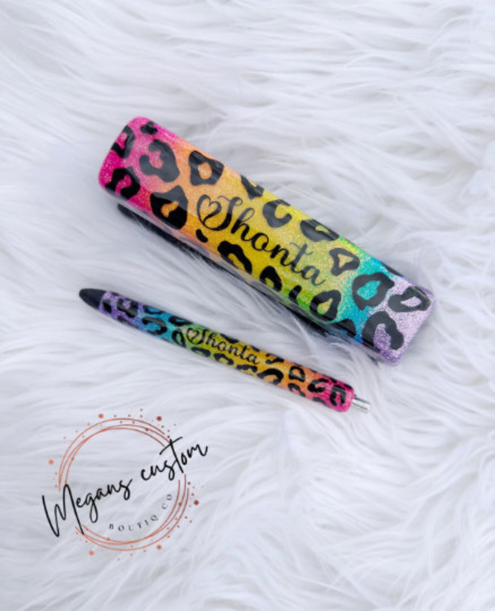 Personalized Custom Cheetah Glittered Resin Staplers - Etsy
