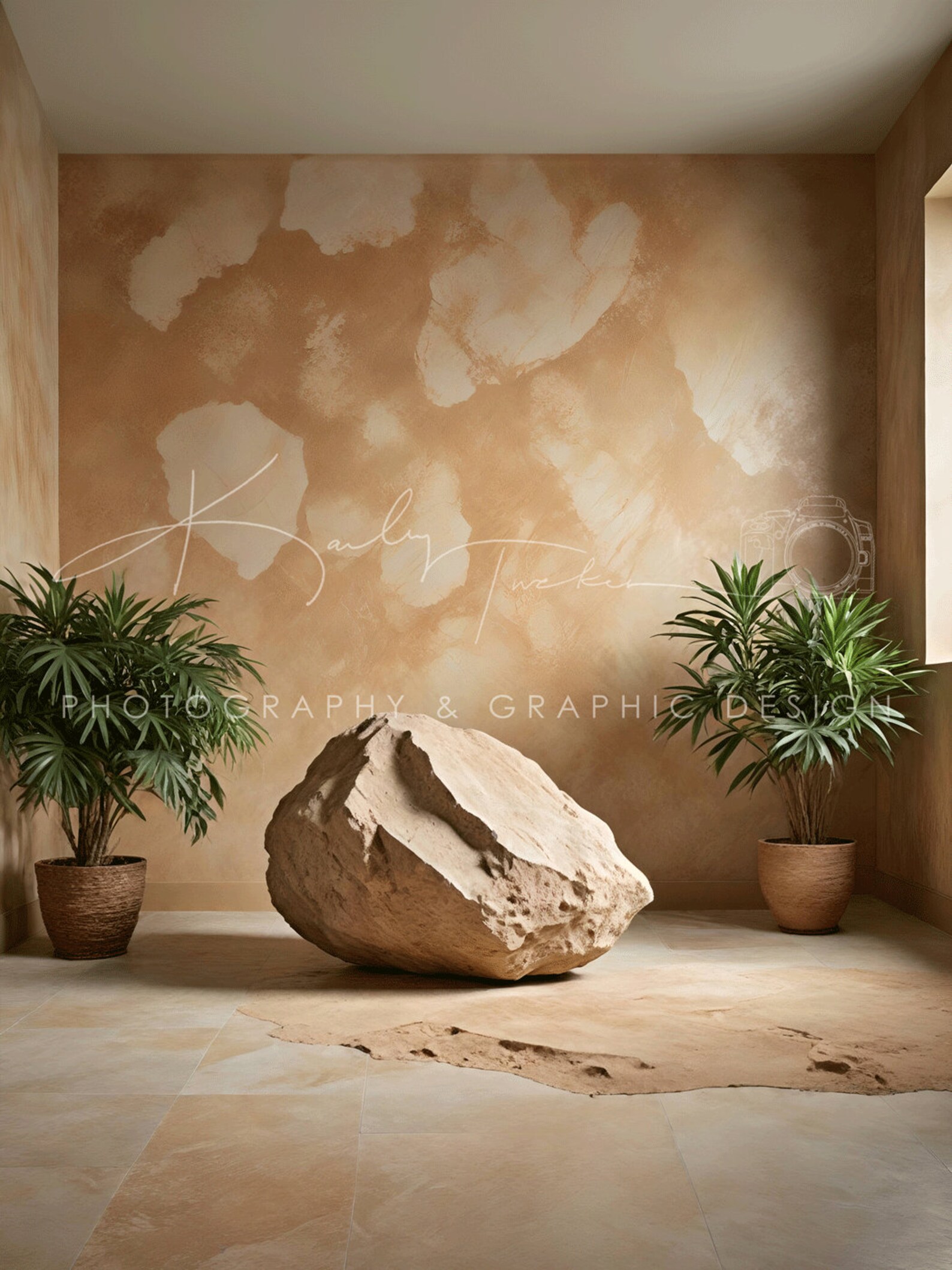 25-image Digital Backdrop Bundle: Desert Style Photoshoot Set Stone ...