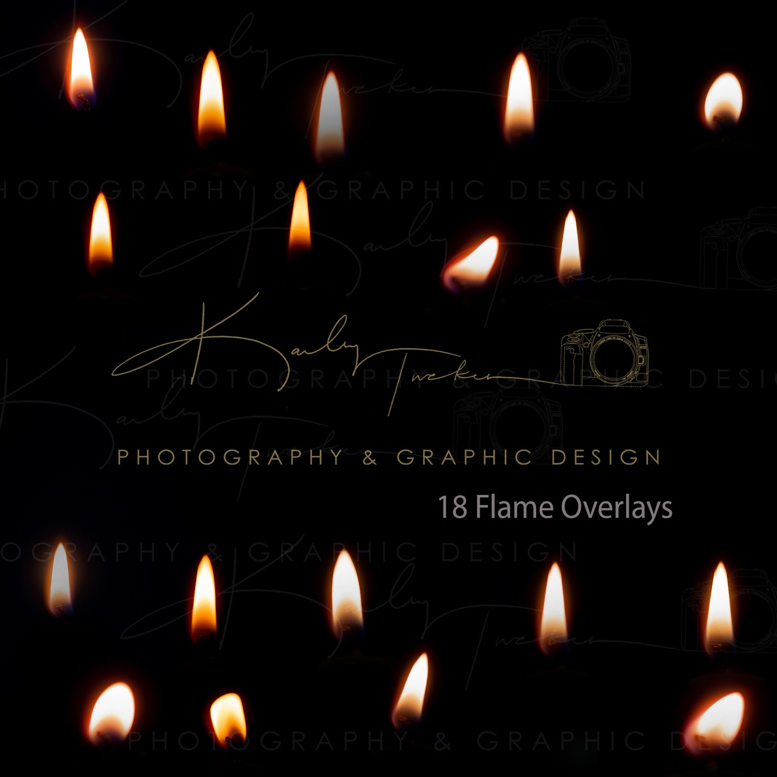Candle Flame Overlays Candle Flame Light Photoshop Overlays Halloween ...