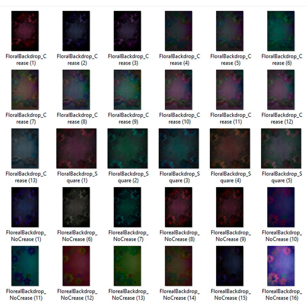 30 Digital Fine Art Colorful Textures Backdrops, Photoshop PNG ...