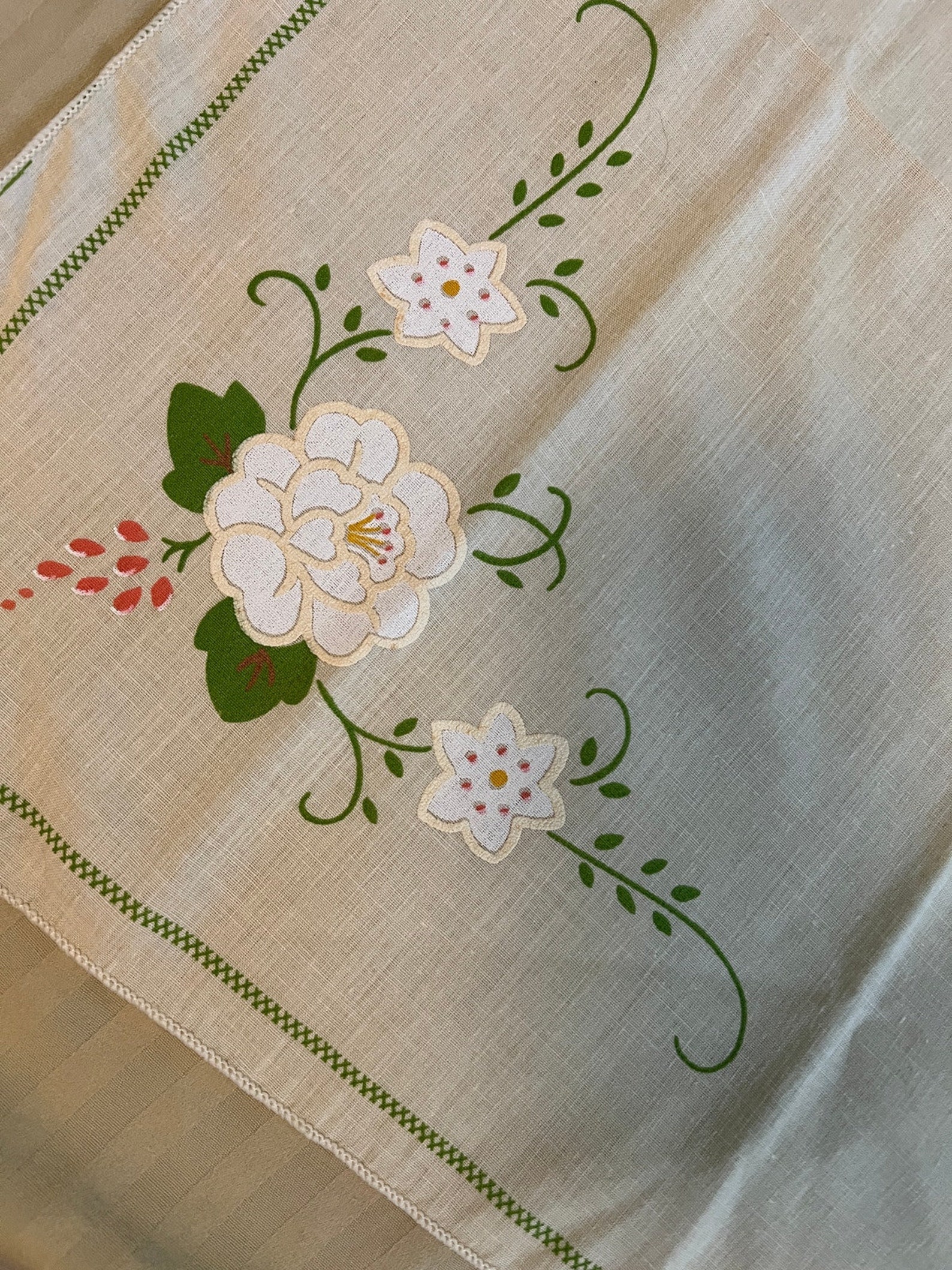Vintage Spanish Made Formal Cloth Napkins Floral Embossed Set-6 Vintage ...