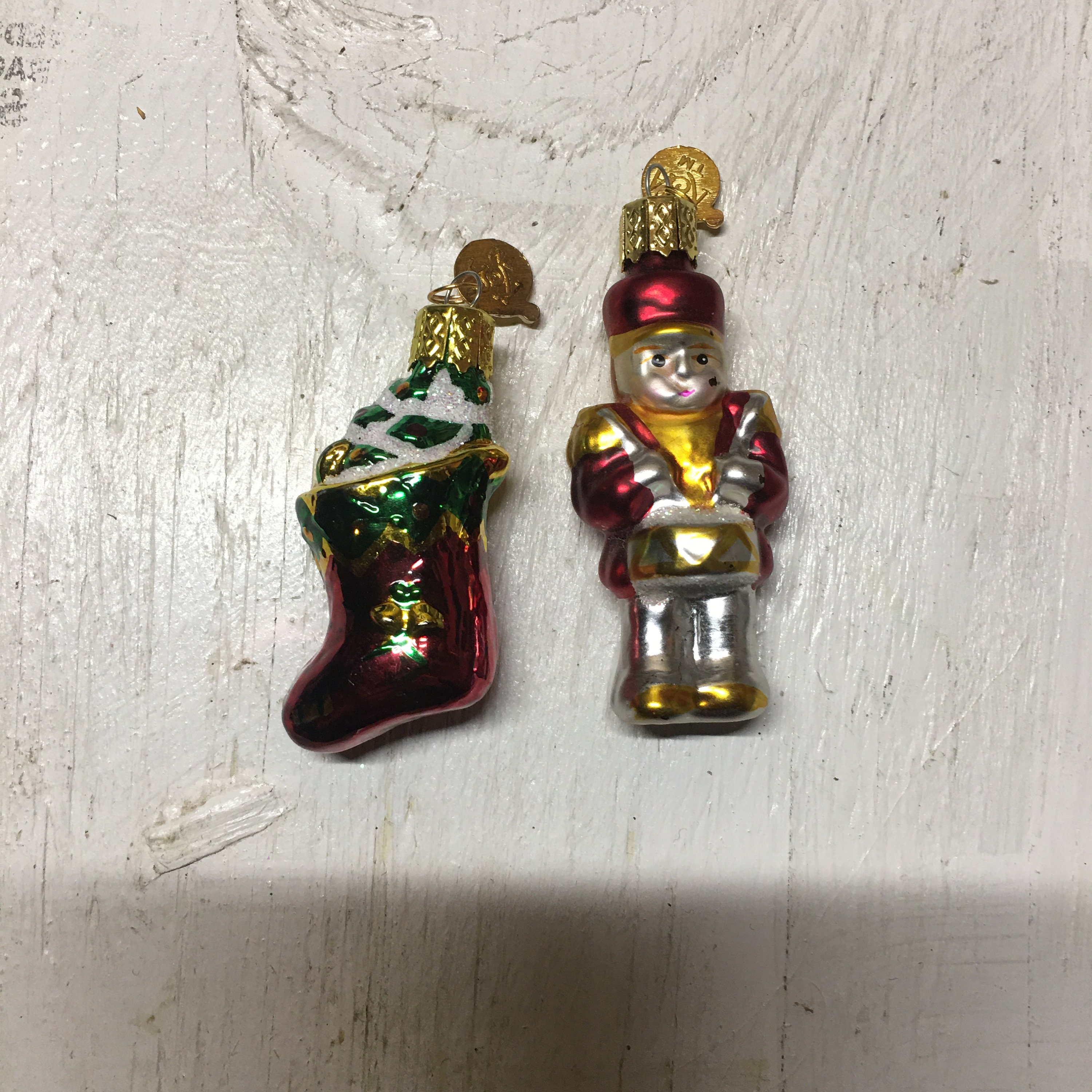 KSA Kurt Adler Blown Glass Mini Christmas Ornaments Stocking With Gifts ...
