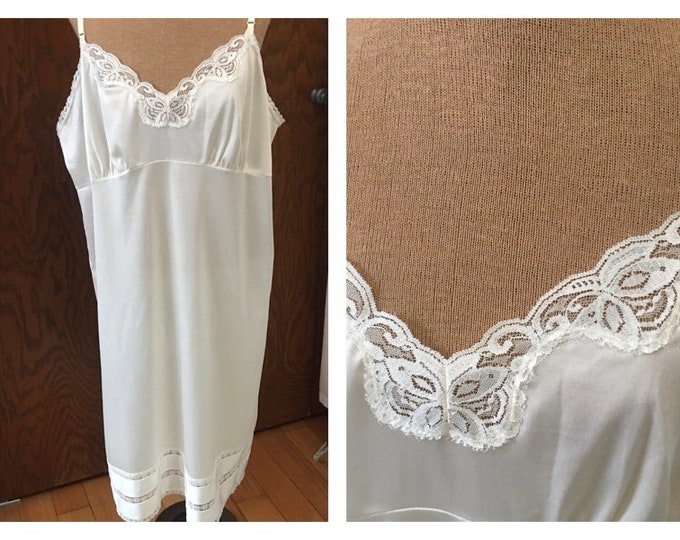Vintage ADONNA off White Full Slip, Adonna for JC Penny Full Slip Dress ...