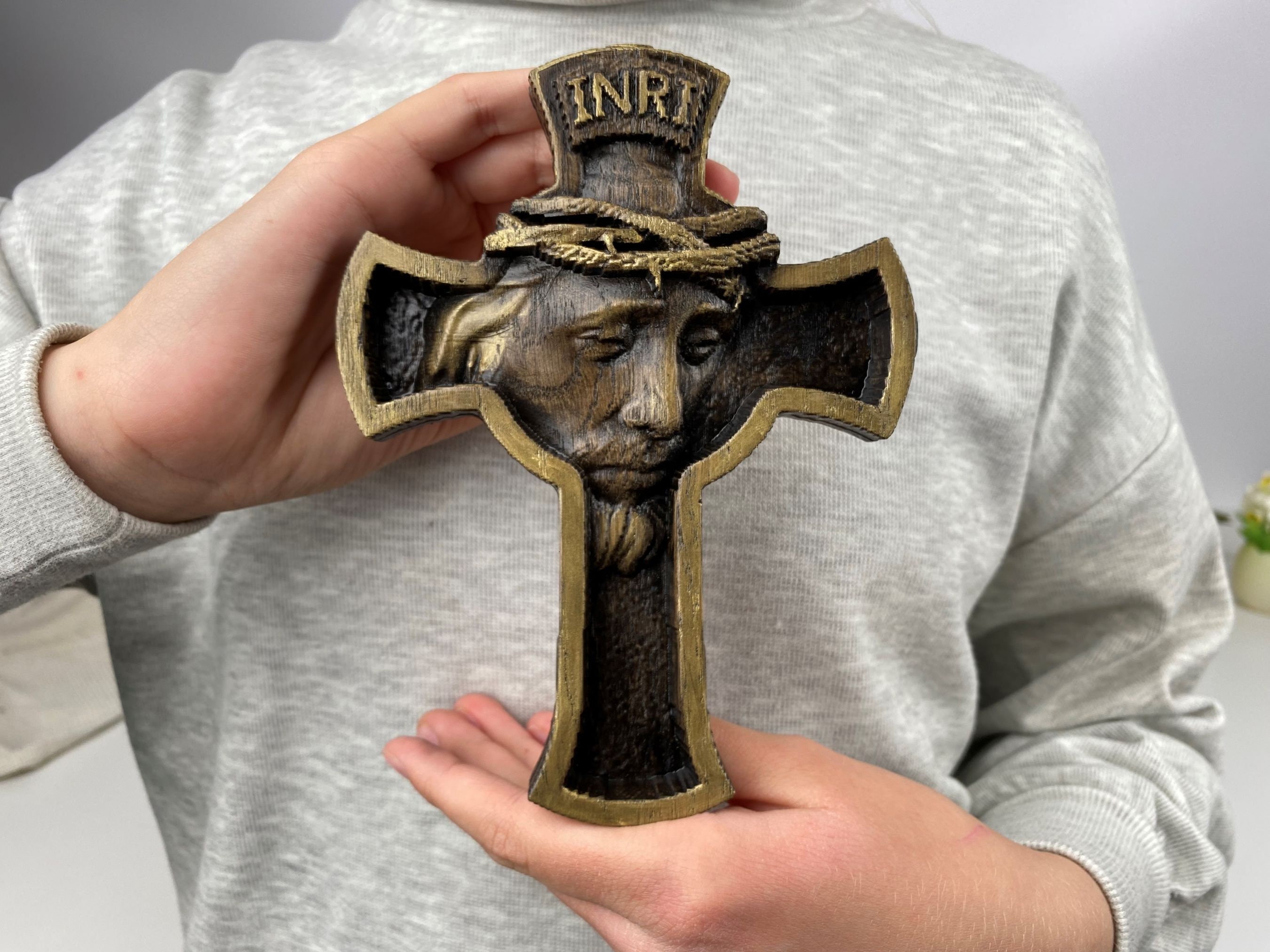 Wooden Crucifix Jesus Christ Cross Crucifix Wall - Etsy