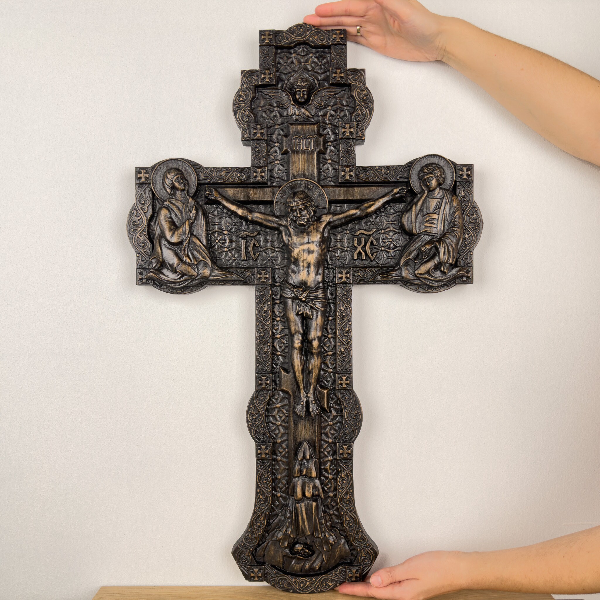 Wall Cross 27.60, Wooden Crucifix, Orthodox, Wooden Cross Jesus, Wood ...