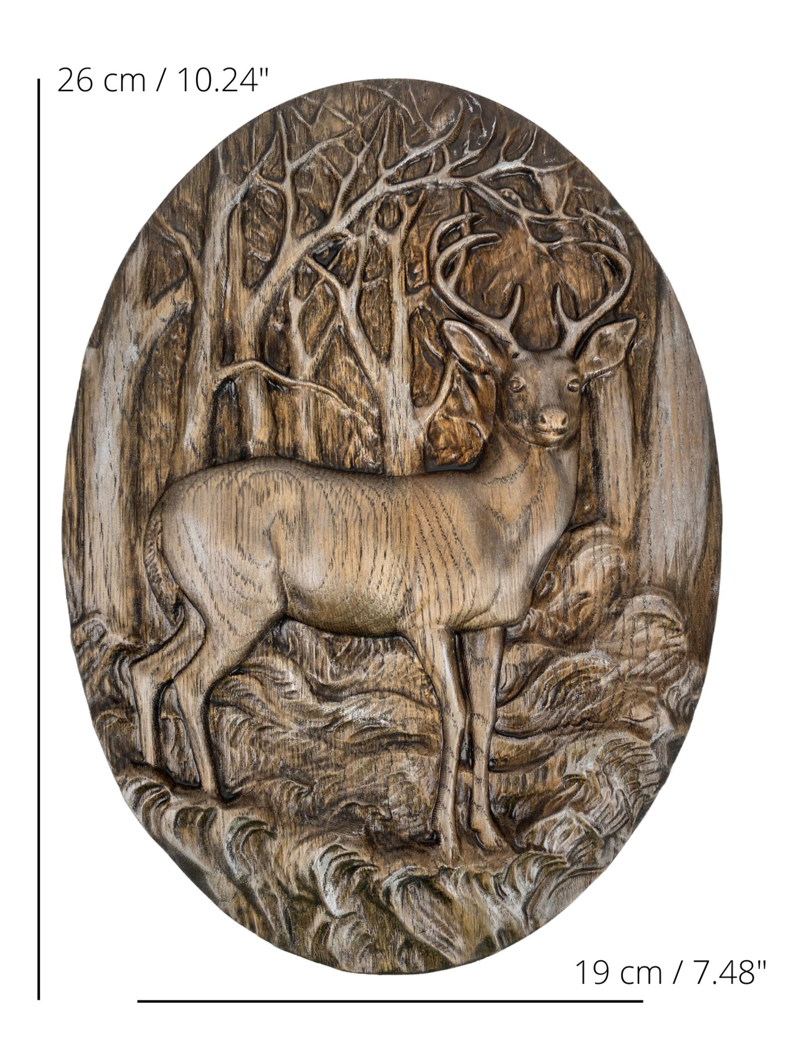 Wood Deer Wood Carving 3D Carved Wood Wall Art Wildlife - Etsy