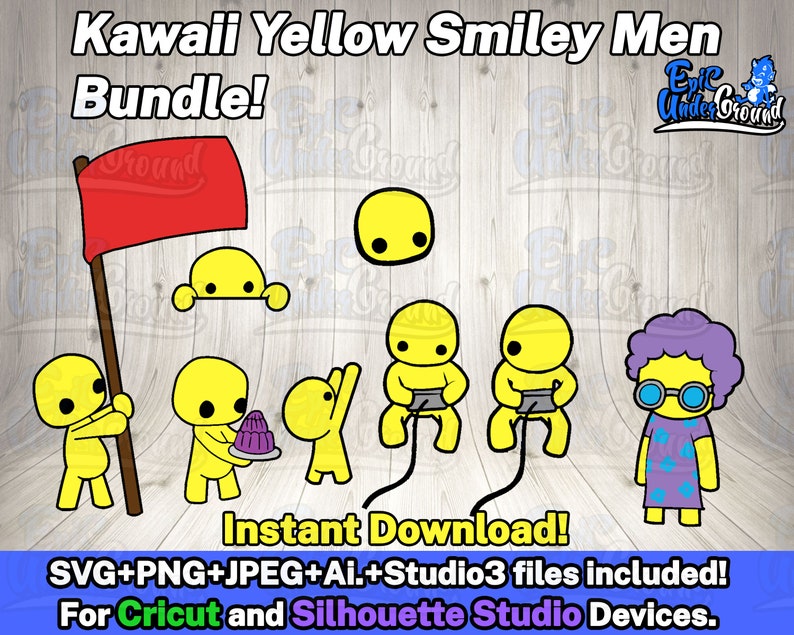 Kawaii Wobbly Life SVG Bundle | Etsy